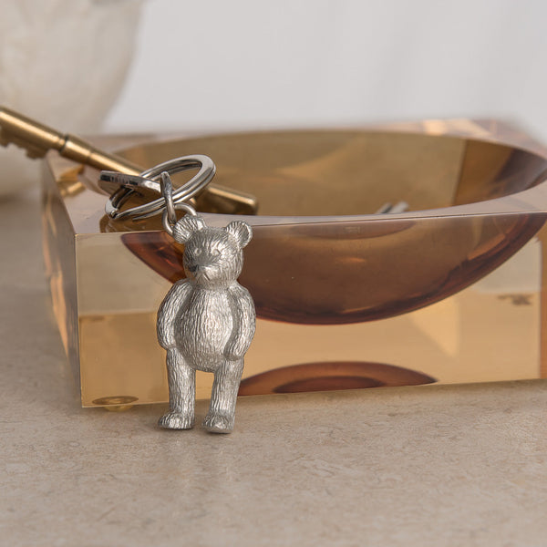 Teddy Bear Pewter Key Ring - Lancaster and Gibbings