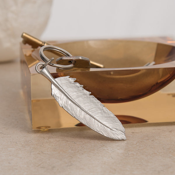 Feather Pewter Key Ring - Lancaster and Gibbings
