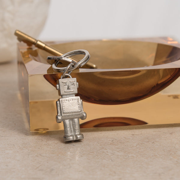 Robot Pewter Key Ring - Lancaster and Gibbings